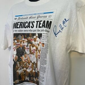 Shirts | Signed Rip Hamilton White Graphic Mens Tshirt | Poshmark